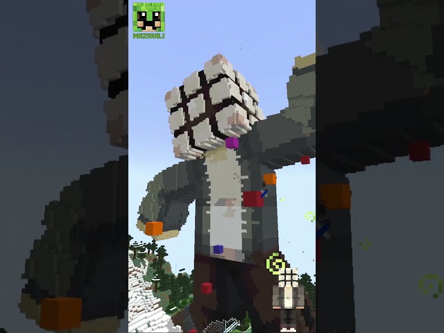Minecraft Cubic Head Skin Statue Free 120 Height Minecraft Map