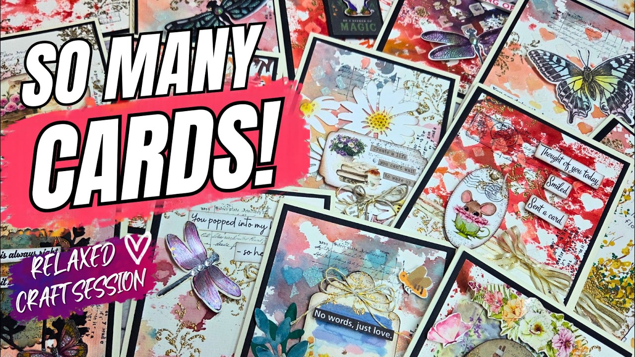 Mass Producing Cards with Washi Tape & Brusho (Relaxed Craft Session)