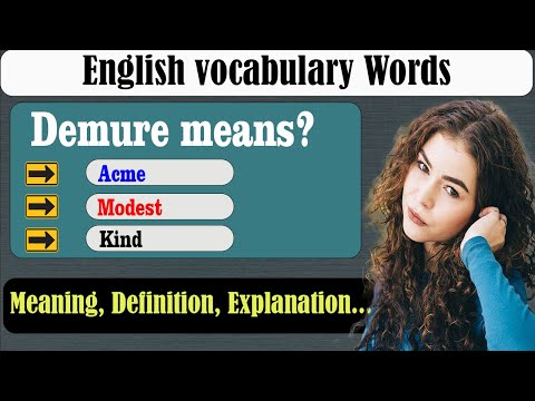 What does Demure mean? | What is Demure ? | Demure meaning in English | English Grammar