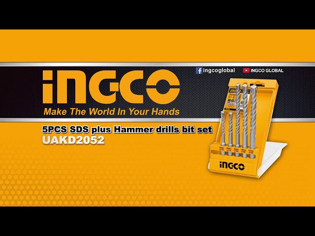 INGCO - 5PCS SDS plus hammer drill bits set , AKD2052 - World of Control Store for Safety ...