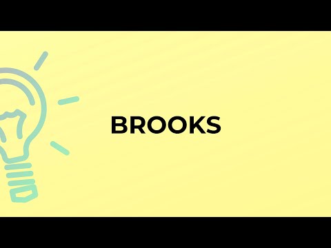What is the meaning of the word BROOKS?
