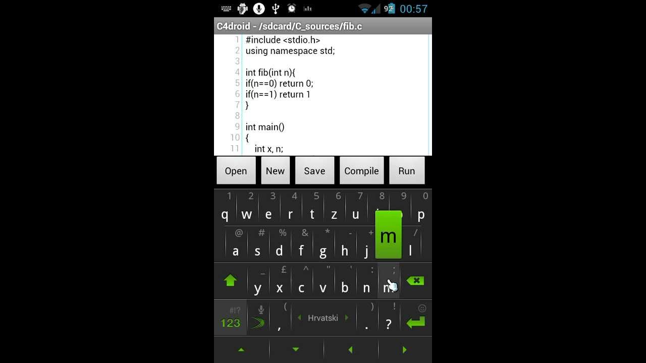 Programming in C on Android