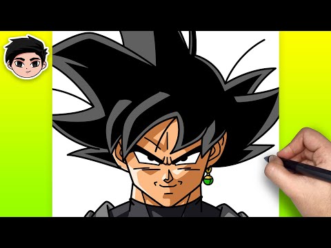 How to Draw BLACK GOKU from Dragon Ball | Easy Step-by-Step
