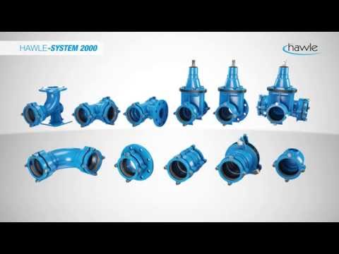 Dn 150/160 hawle flensemuffe f/pvc-pe system 2000 pn10