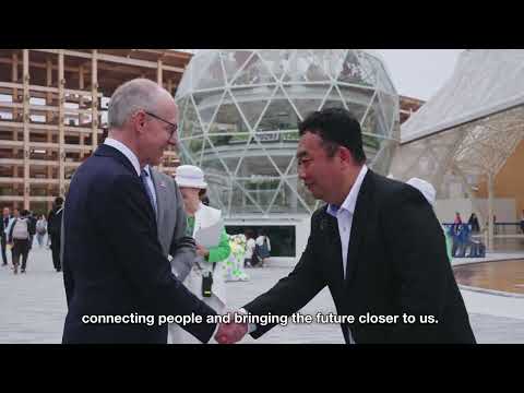 Expo 2025 - Luxembourg Prime Minister's Visit to the NTT Pavilion