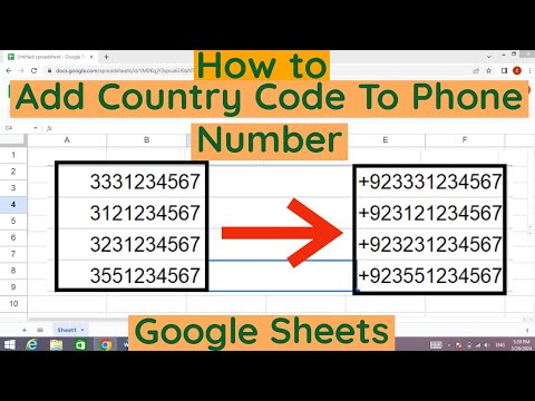 How to Add Country Code to Phone Number in Google Sheets | How to Display Number As Phone Number