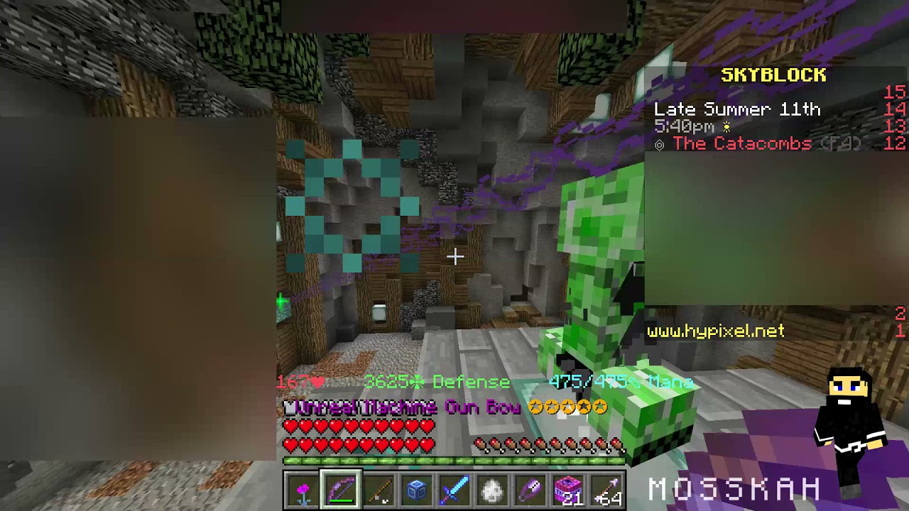 Guide, creeper beams puzzle room - Hypixel's skyblock dungeons, Minecraft