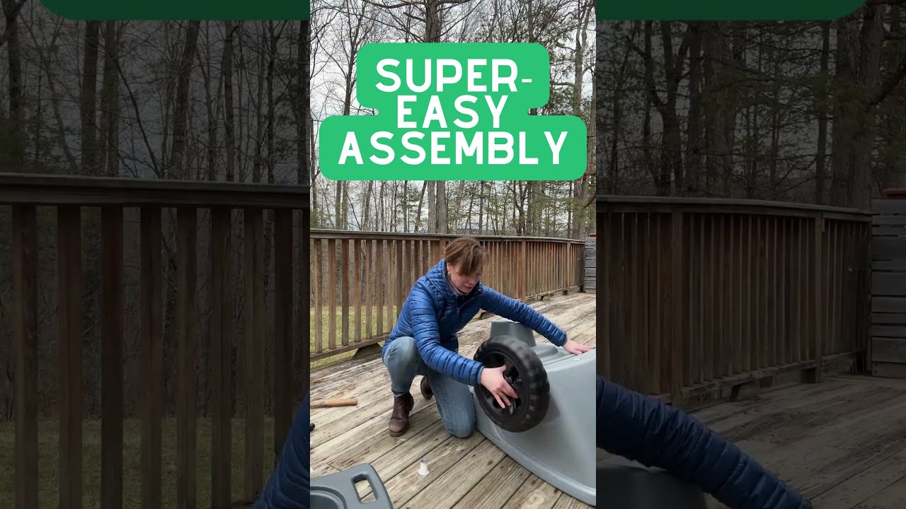 Simplay3 Easy Haul Durable Wheelbarrow with Garden Tool Storage Tray  Assembly - Great Garden Cart