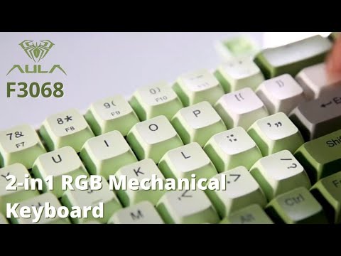 Aula F3068 Dual Mode Mechanical Gaming Keyboard Wireless Bluetooth ...