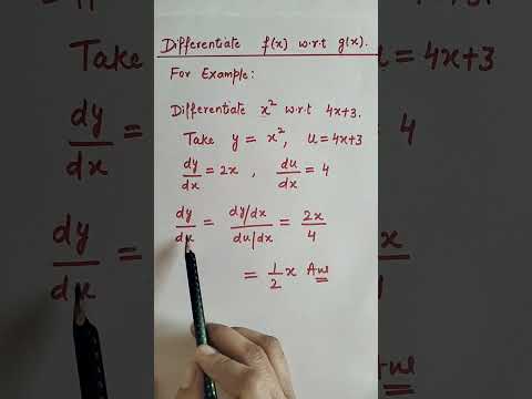 how to differentiate a function w.r.t second function.