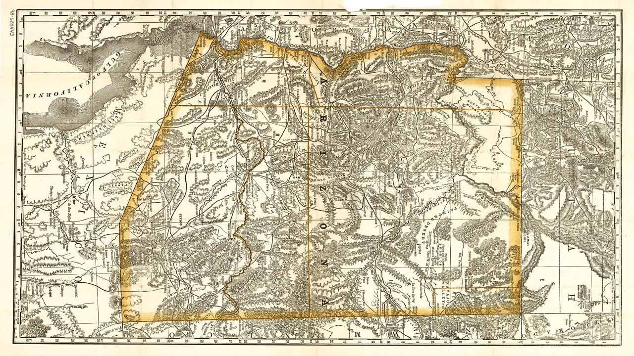 Map of Arizona Cities (1876)