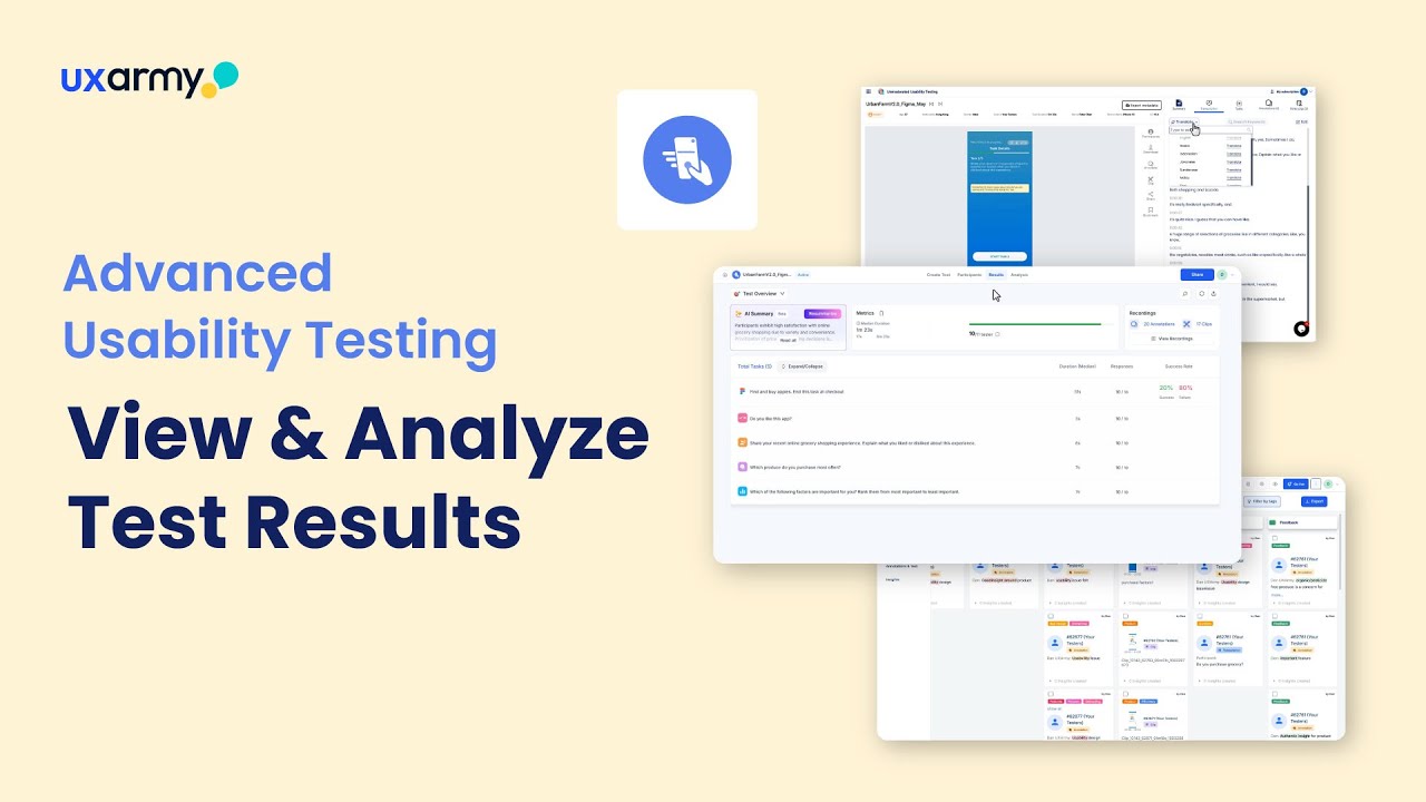 Advanced Usability Testing - View & Analyze Test Results