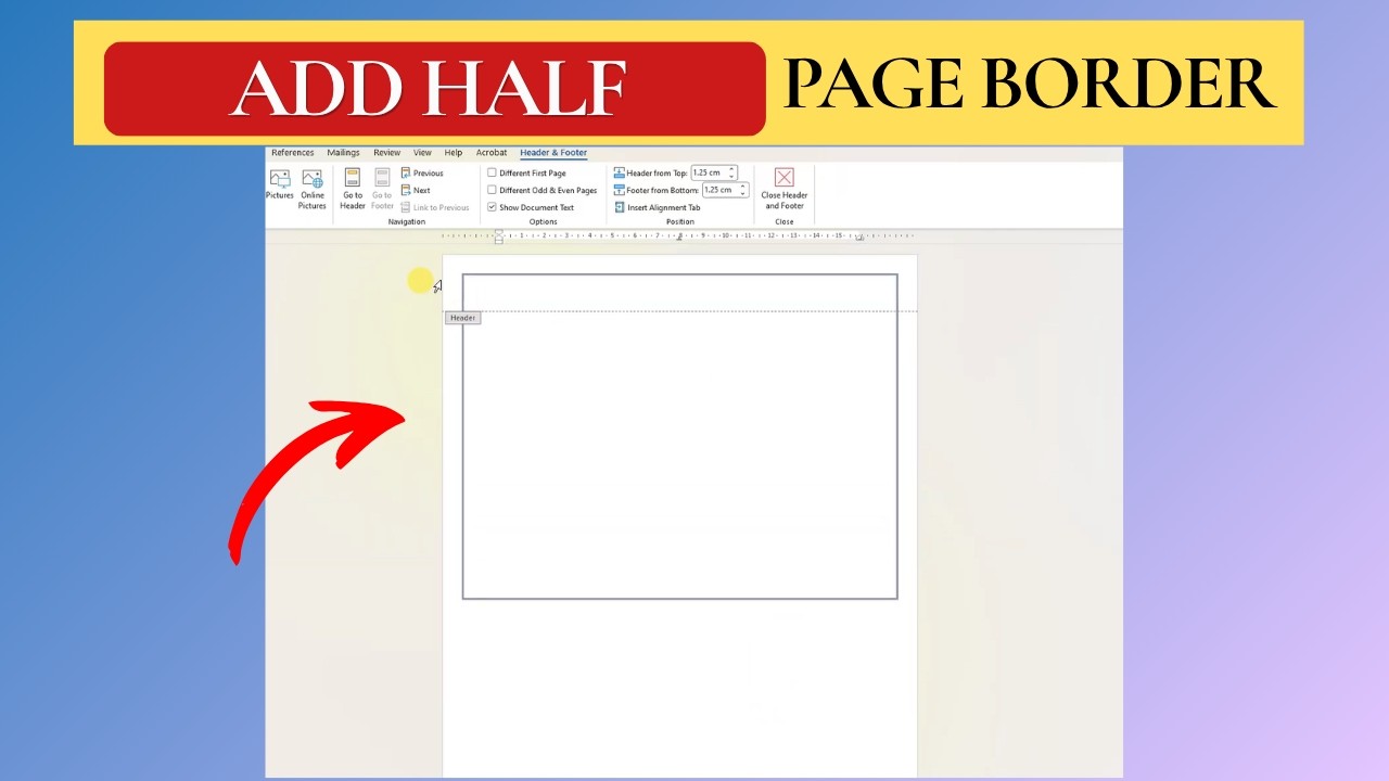 How To Add Half Page Border In Word - Full Guide
