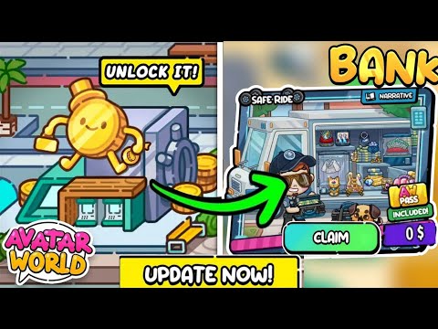 UPDATE NOW !! NEW BANK IS HERE , UNLOCK NEW SECRETS AND HACKS AND FREE SAFE RIDE IN AVATAR WORLD