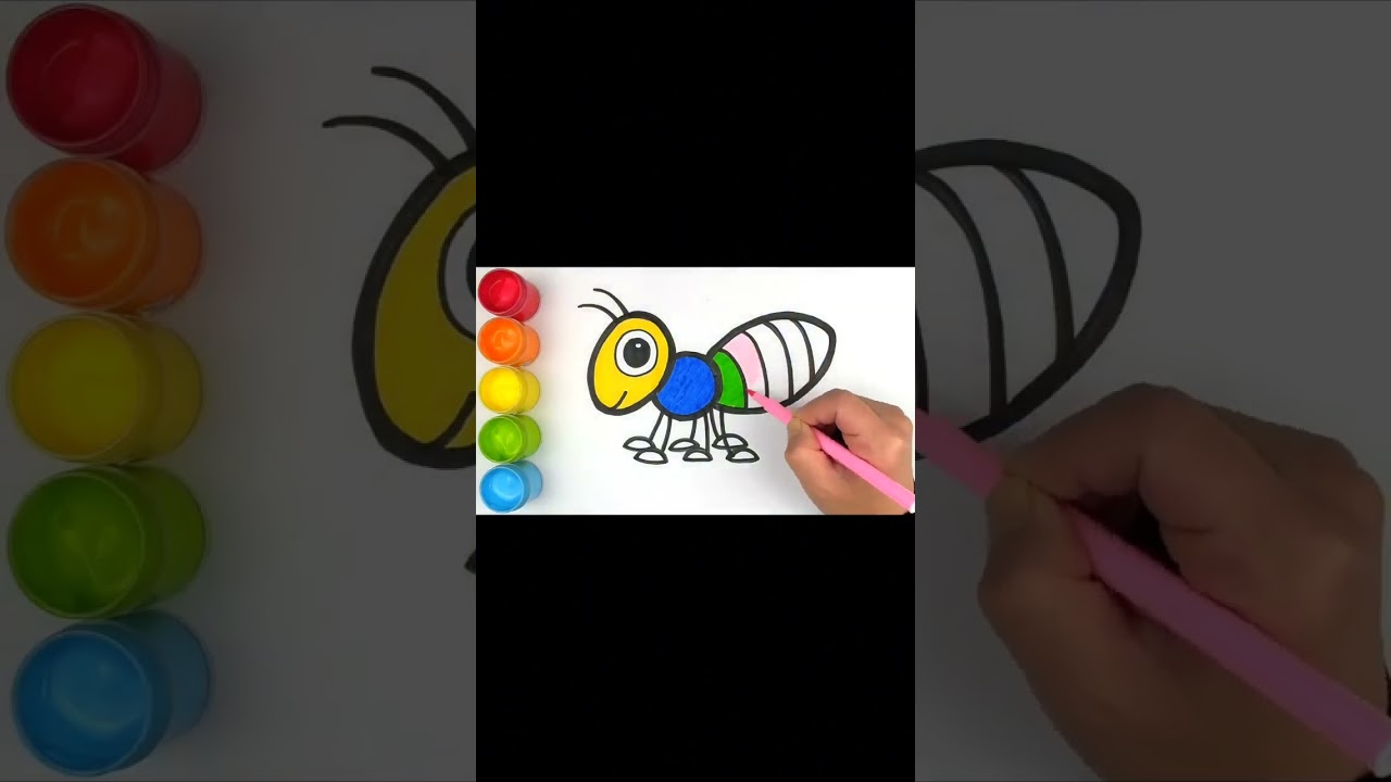 🐜🎨 Tiny but Mighty! Free Ant Coloring Page for Kids! 🎉✨#fun #colors #drawing #animals #insects