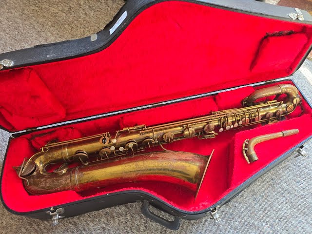 SELMER VINTAGE LOW Bb BARITONE SAX SAXOPHONE NEW LARGE BORE 1928 ...