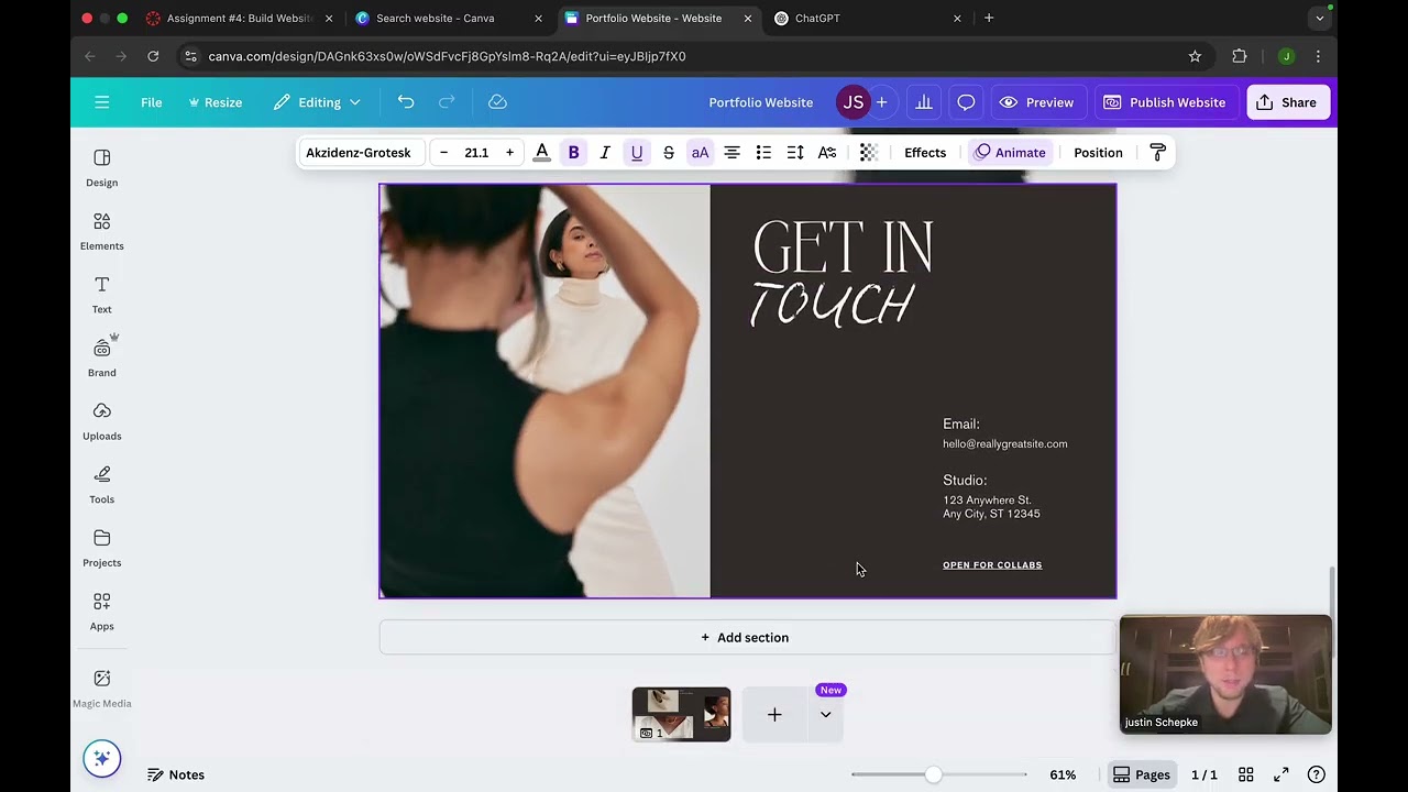 Assignment 4: Build Website Wireframe Using Canva - Assignment Walkthrough