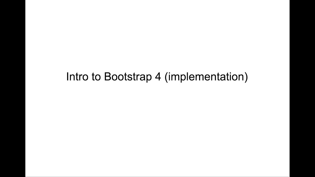 WATS 3010: Module 7 Introduction to Bootstrap 4 implementation