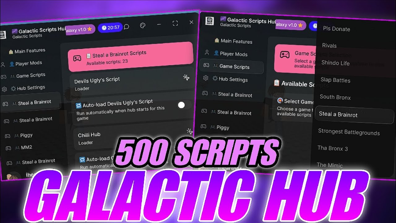 (UNIVERSAL) Galactic HUB Script (500 SCRIPTS) | Pastebin 100% 