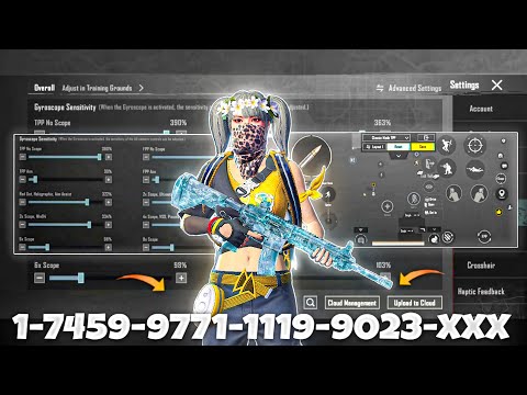 NEW UPDATE 3.8🔥BEST SENSITIVITY CODE + CONTROL SETTINGS BGMI/PUBG MOBILE
