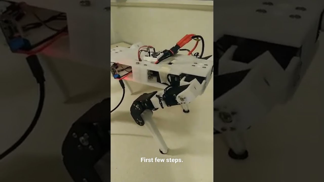 Robot Dog is learning how to walk - ROS 2 Robot
