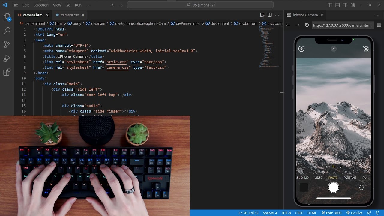 ASMR Programming - Coding iOS (iPhone) Camera Screen - No Talking