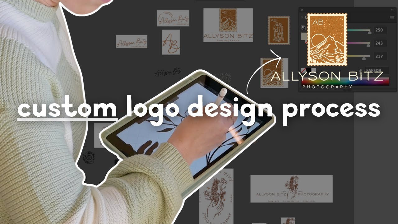 How I Design CUSTOM Logos (Adobe Illustrator and Procreate)