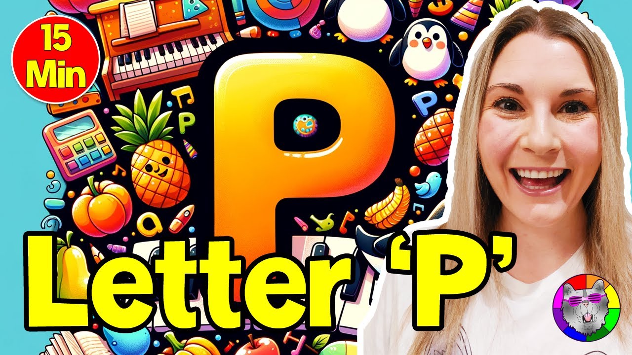 Preschool Letter P Learning Video Directed, Drawing and Art Lesson Letter P