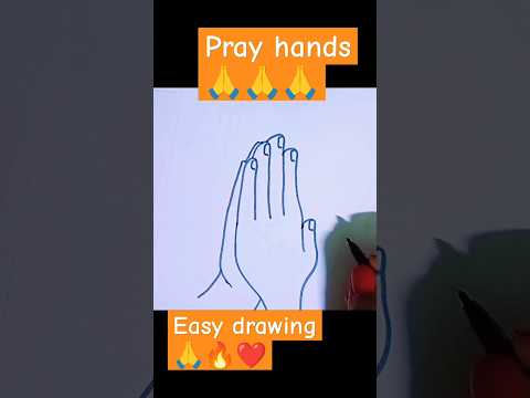 Praying hands drawing/how to draw praying hands #shorts