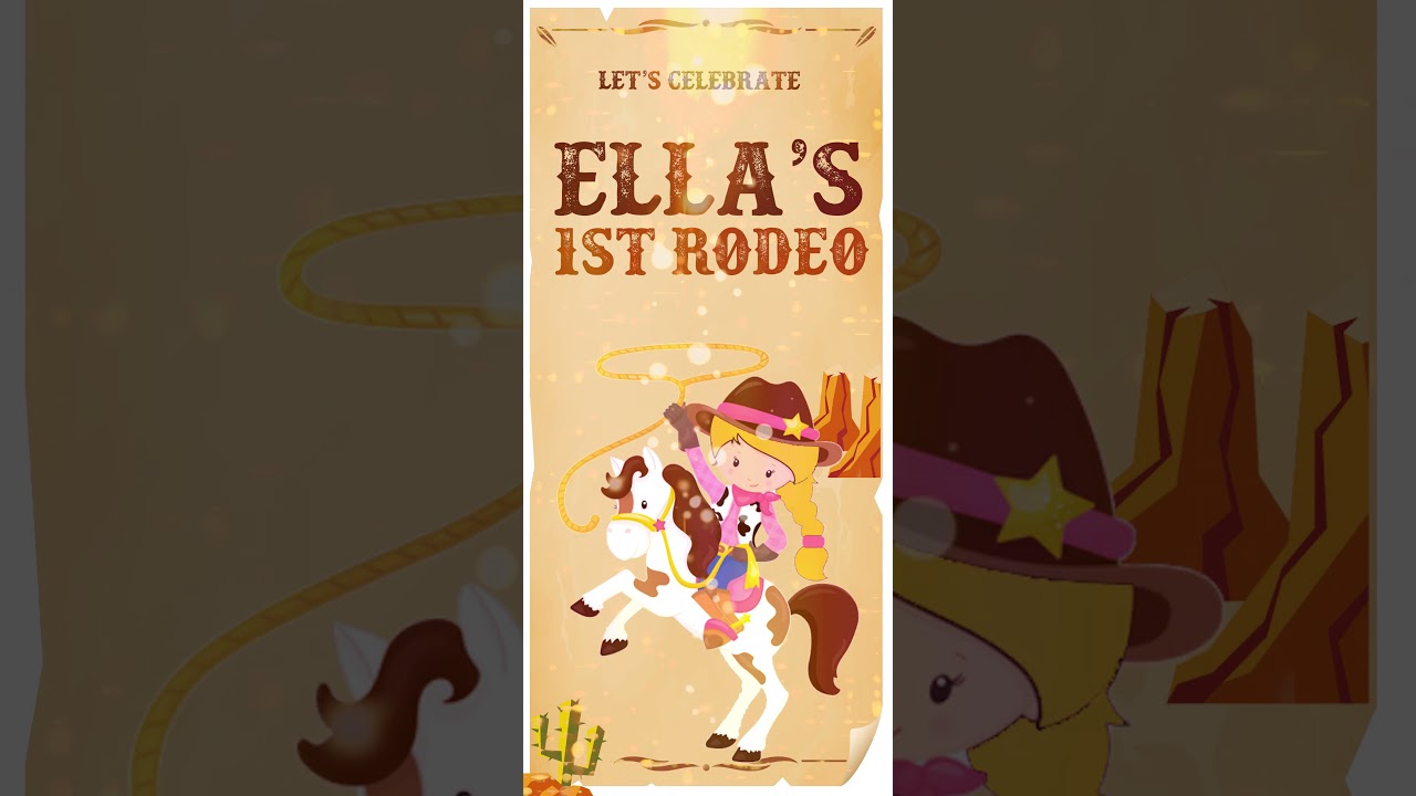 First Rodeo Video Invitation | Personalized Animated Digital Invitation
