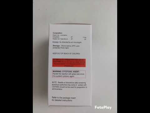 Cisplatin Injection Bp - Platinex Latest Price, Manufacturers & Suppliers