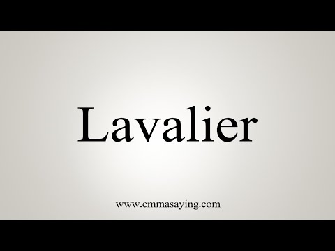 How To Say Lavalier