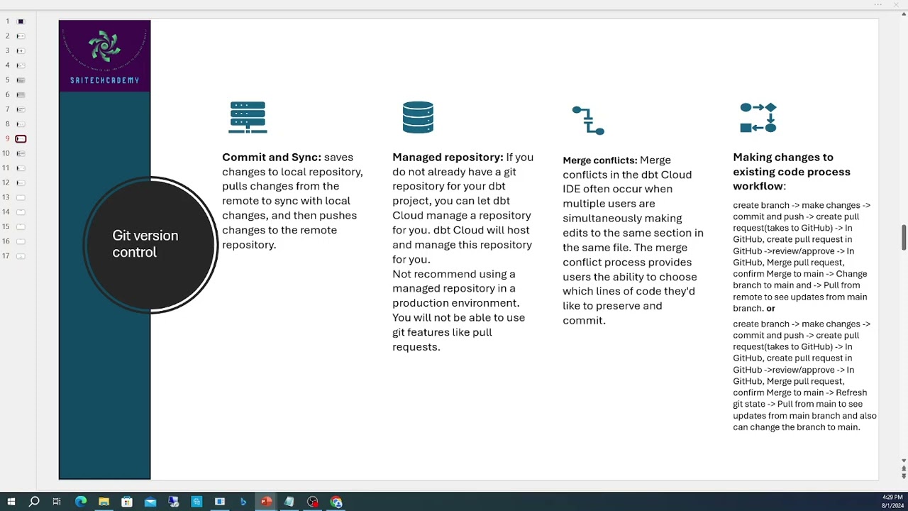 All about dbt - Git Version Control