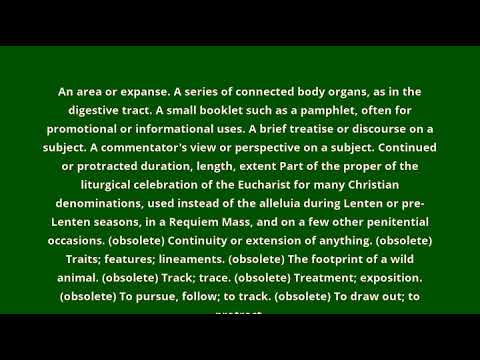 what is the meaning of tract