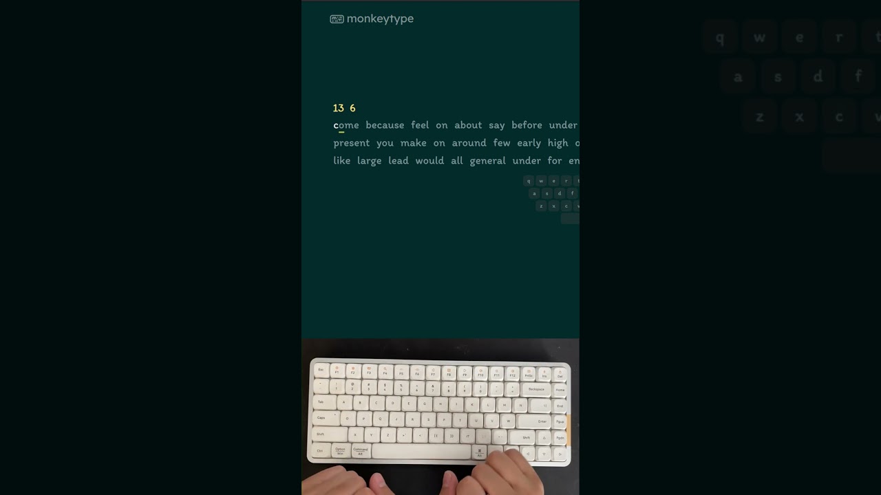(1) Crazy fast typing on monkeytype