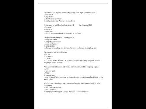 ARDMS SPI EXAM 60 QUESTIONS RATED A 2023