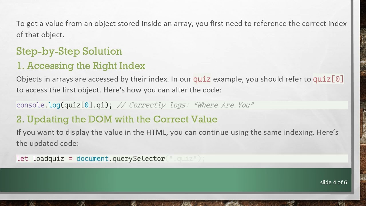 Solving the undefined Value Issue in Javascript Objects