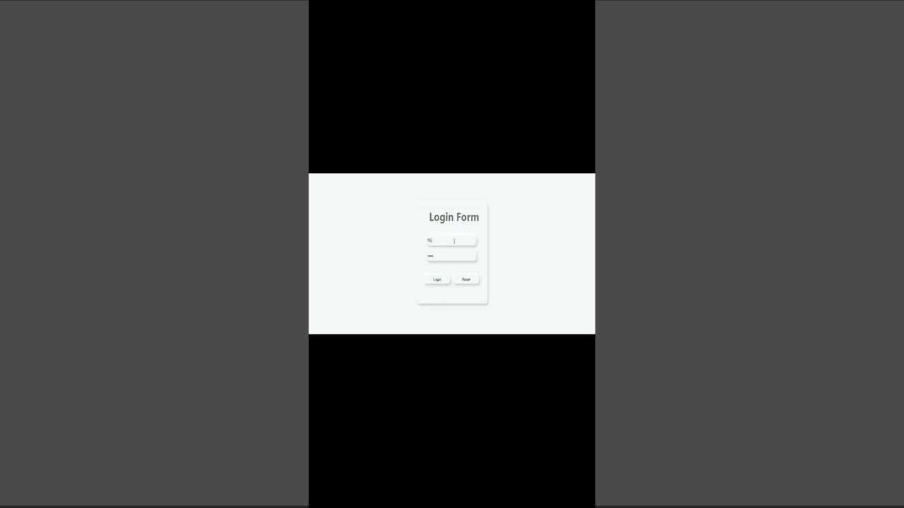 validation of login form using HTML5 CSS3 javascript