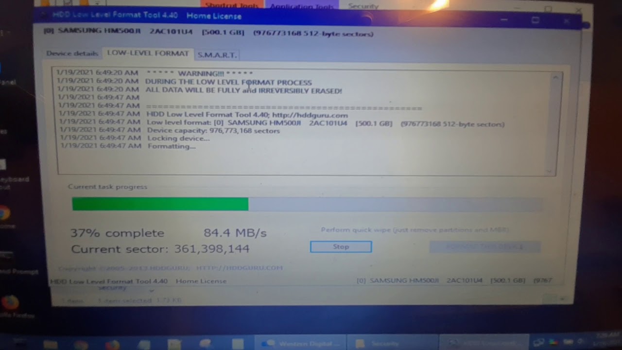 LOW-LEVEL FORMAT | BEFORE YOU DONATE LAPTOP - UNRECOVERABLY