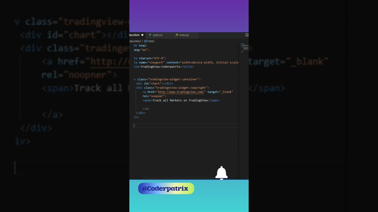 TradingView Api in Html css javascript 🚀 👩‍💻
