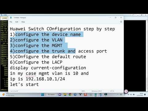 Huawei switch configuration step by step