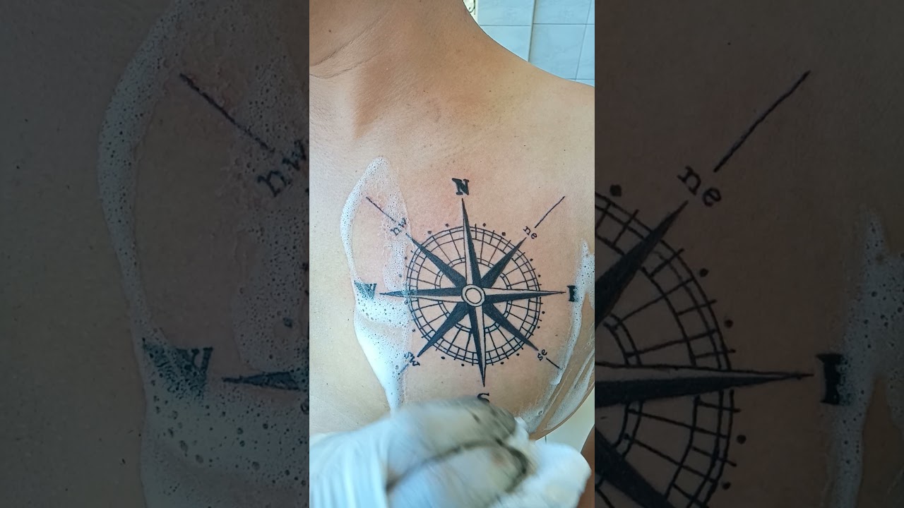 Compass Tattoo Design | Chest part