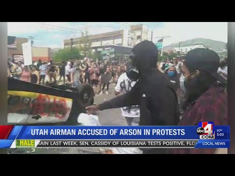 U.S. Air Force Airman charged with federal arson for allegedly lighting Salt Lake City Police car on