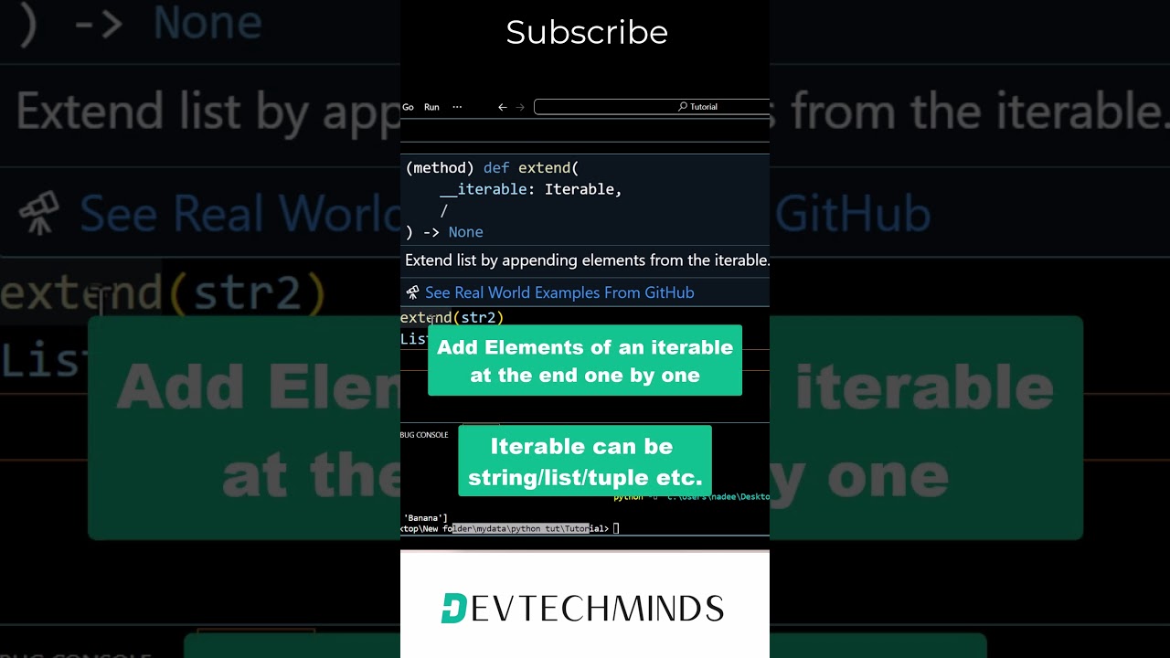 Python Append vs Extend | List methods  #learnpython #python