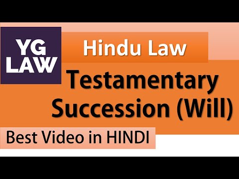 Succession under Hindu Law - Testamentary - Family Law