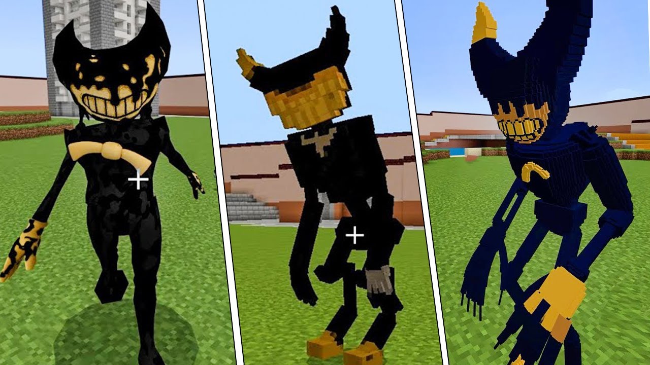 TOP 4 3D Realistic Bendy And The Dark Revival Ink Demon Addon Minecraft PE
