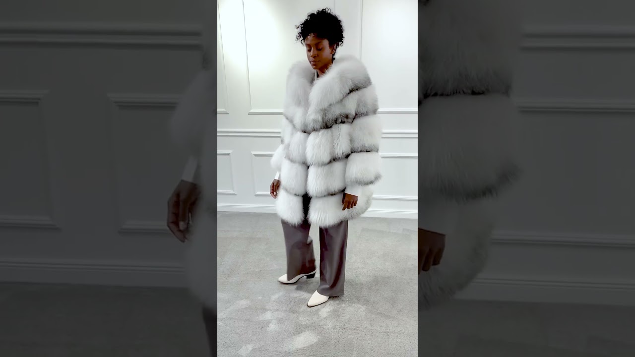 Arctic Fox Fur Mid-Length Jacket