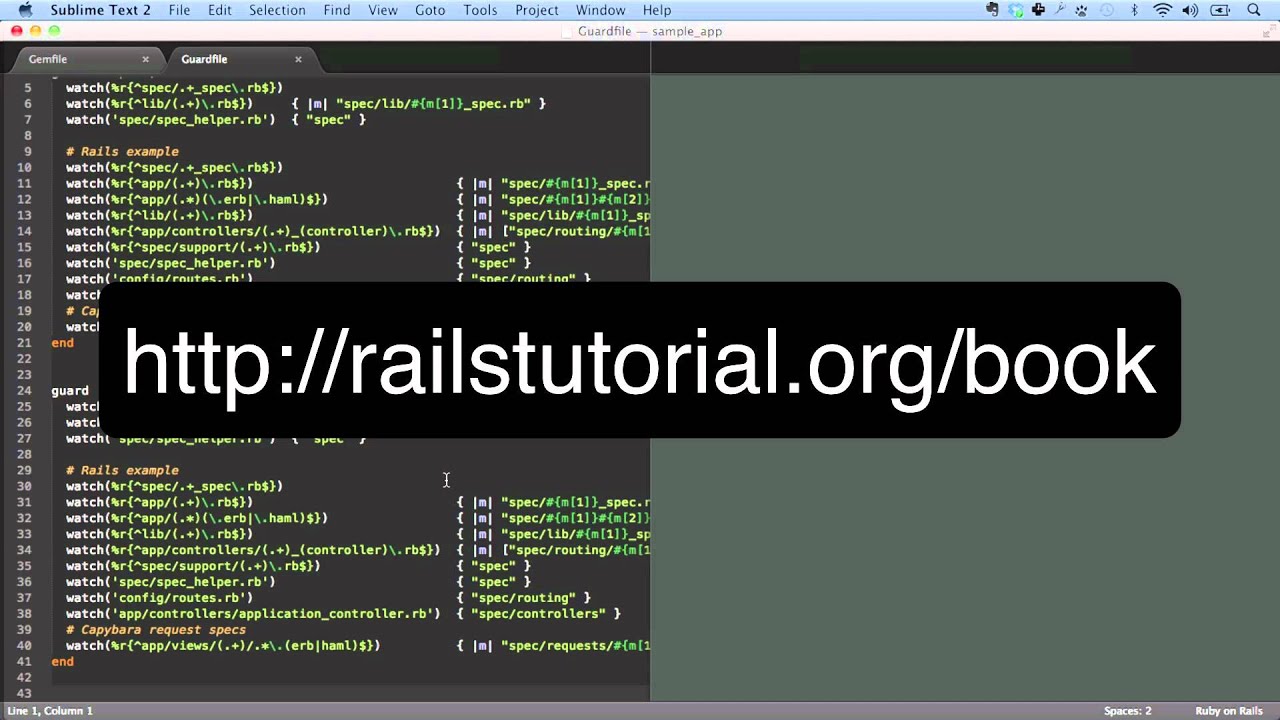 Ruby on Rails Tutorial advanced setup