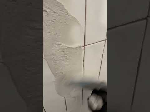 Grouting subway tiles
