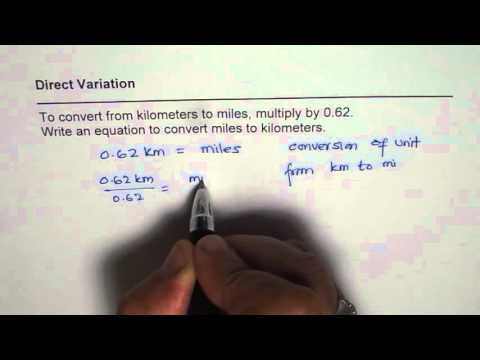 Rearrange Formulat to Convert Miles to Kilometers